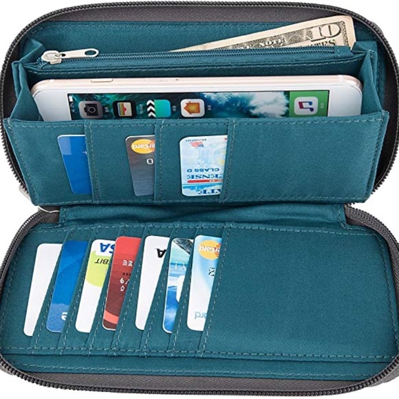 Travelon | Bags | Nwt Travelon Rfid Clutch Wallet W Removable Strap ...